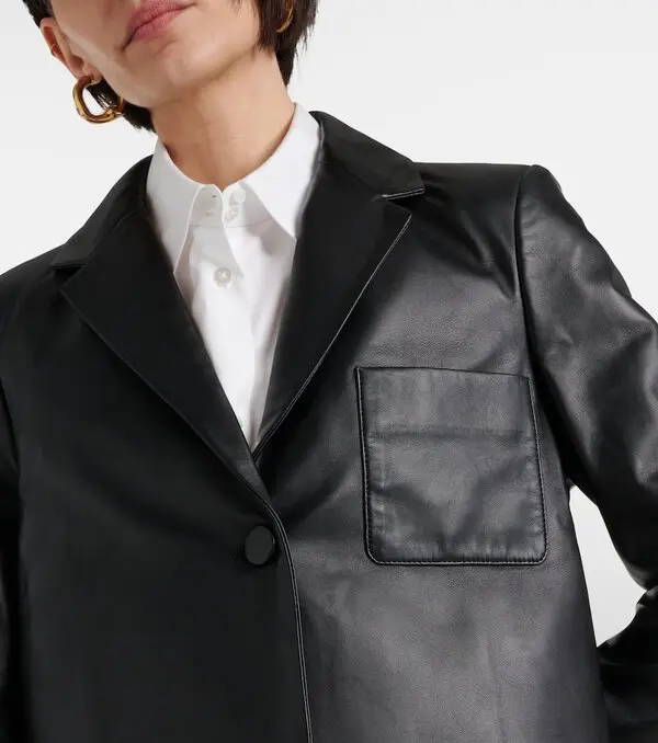 JOSEPH Cropped Leather Jacket
