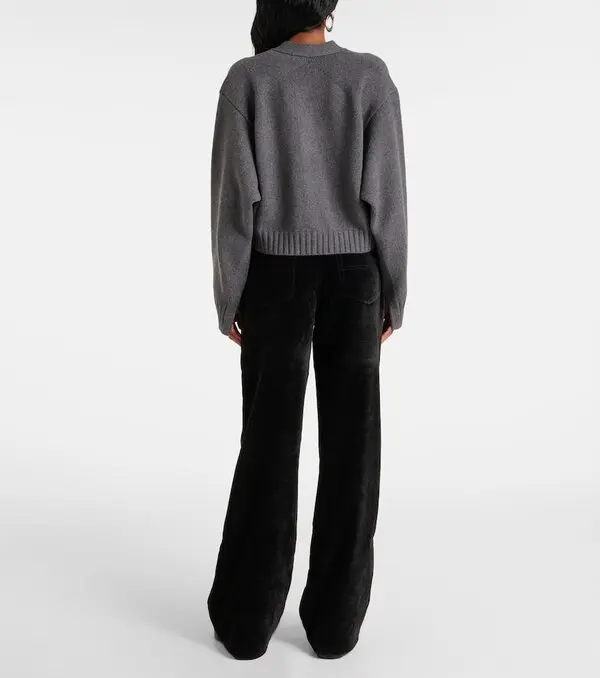 Proenza Schouler Sofia Cashmere And Wool Cardigan - Grey