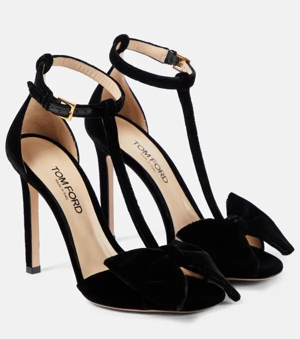 TOM FORD Brigitte Velvet Sandals