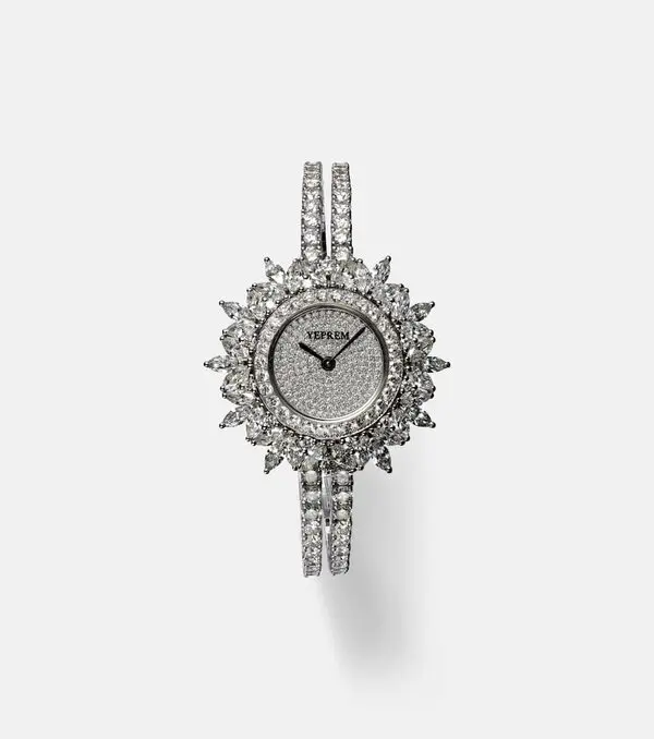 Yeprem Y-momento 18kt White Gold Diamond Watch - Silver