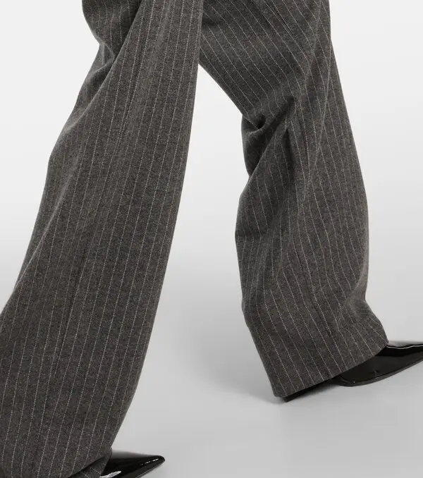Alex Perry Pinstriped High-rise Tapered Trousers
