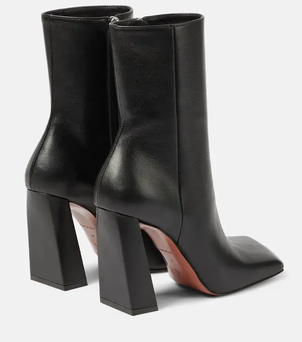 Amina Muaddi Marine 95 Nappa Leather Ankle Boots