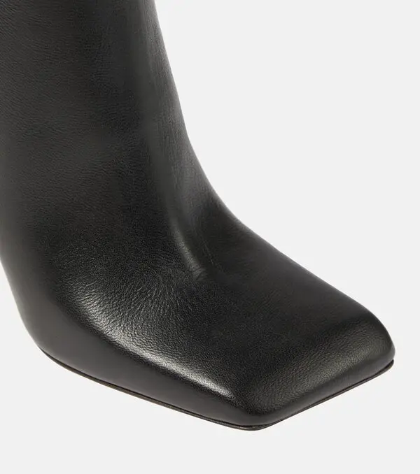Amina Muaddi Marine 95 Nappa Leather Ankle Boots