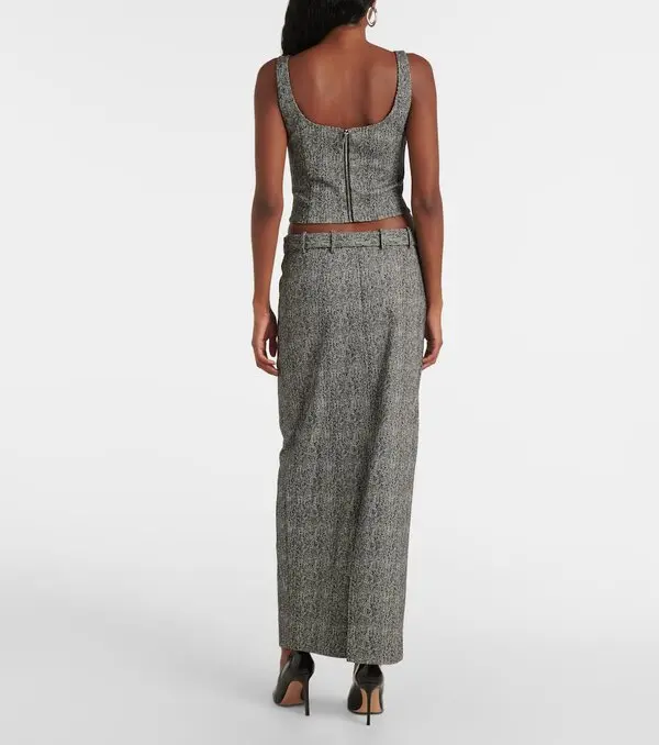 Staud Murray Herringbone Maxi Skirt