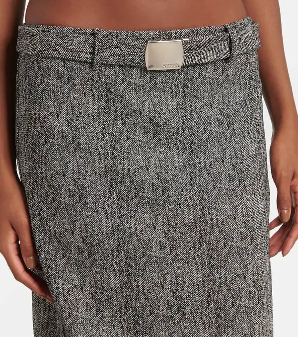 Staud Murray Herringbone Maxi Skirt
