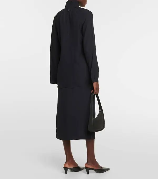 TOTEME High-neck Satin Blouse