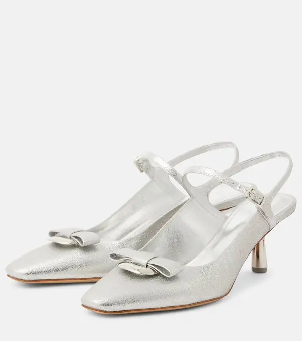 FERRAGAMO Ophelia 55 Leather Slingback Pumps