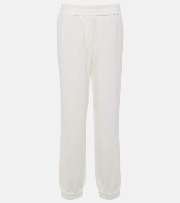 Brunello Cucinelli Cotton Jersey Sweatpants - White