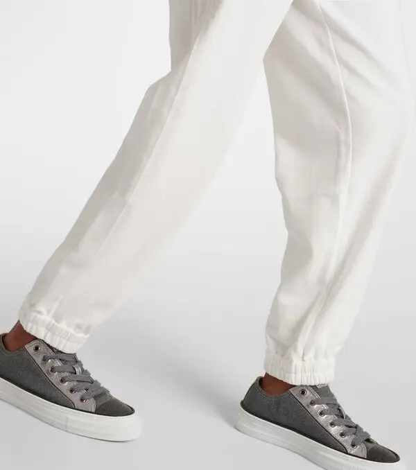 Brunello Cucinelli Cotton Jersey Sweatpants - White