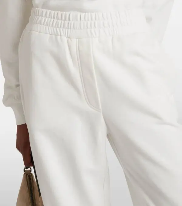 Brunello Cucinelli Cotton Jersey Sweatpants - White