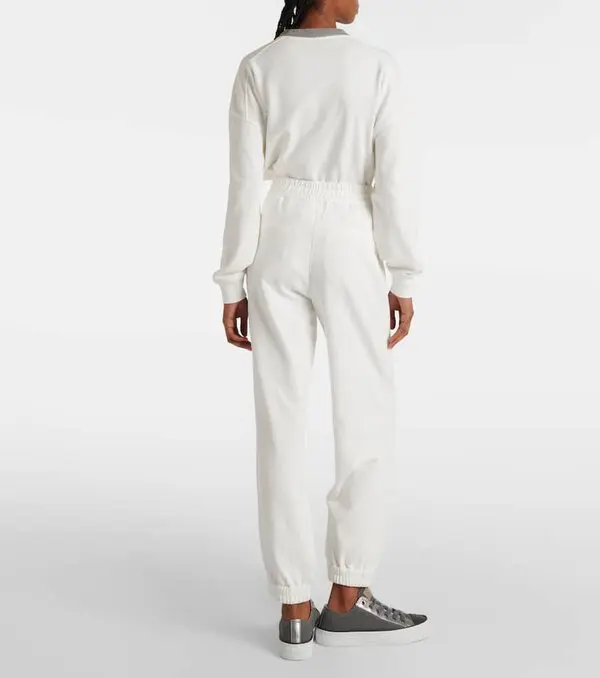 Brunello Cucinelli Cotton Jersey Sweatpants - White