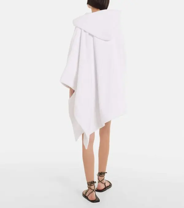 Alaïa Cropped Cotton Terry Hoodie