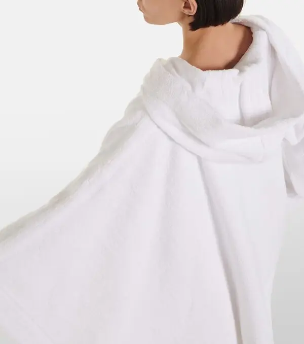 Alaïa Cropped Cotton Terry Hoodie