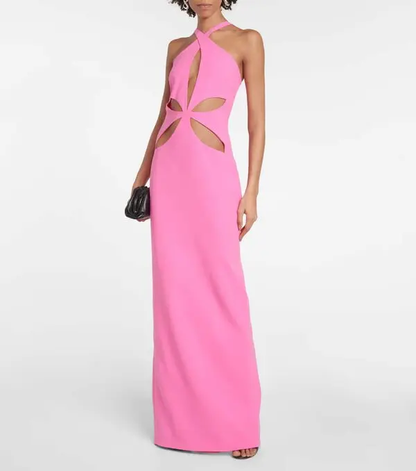 MONOT Cutout Halterneck Gown - Pink
