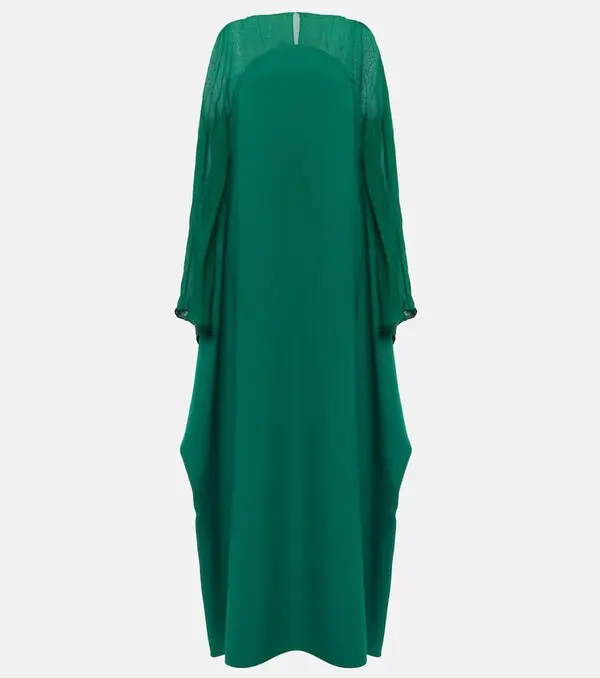 Safiyaa Silk-trimmed Kaftan