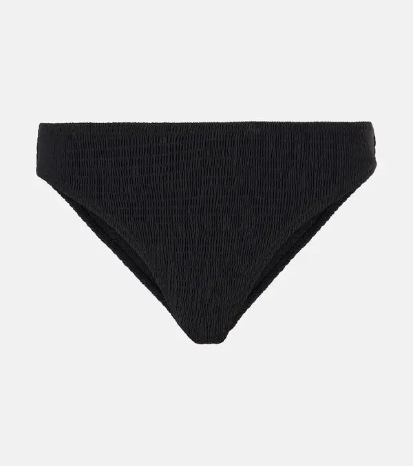 TOTEME Smocked Bikini Bottom - Black