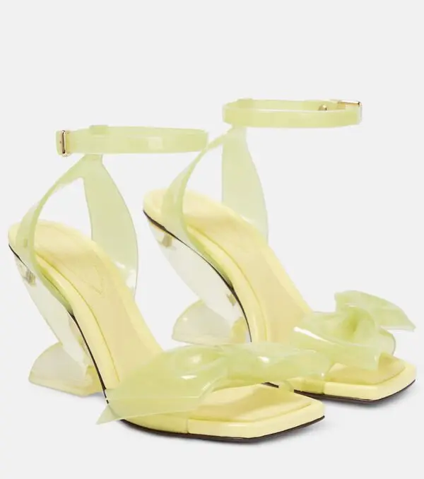 Zimmermann Jelly Bow 85 Pvc Wedge Sandals - Yellow