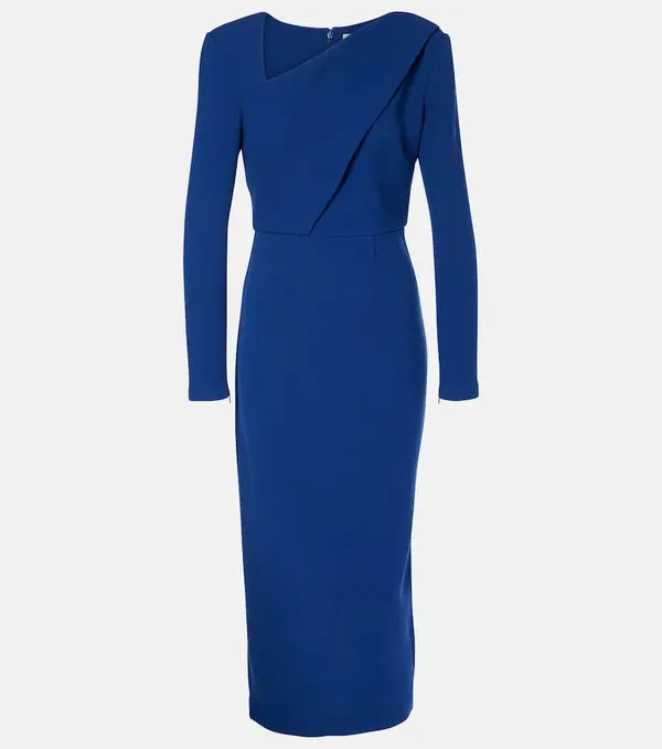 Roland Mouret Wool Crepe Midi Dress