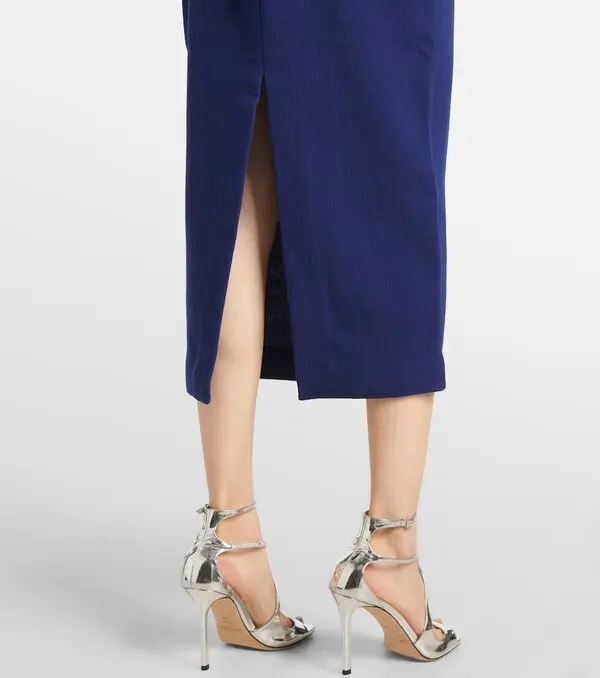 Roland Mouret Wool Crepe Midi Dress