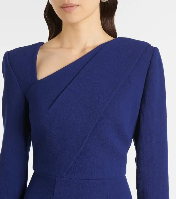 Roland Mouret Wool Crepe Midi Dress