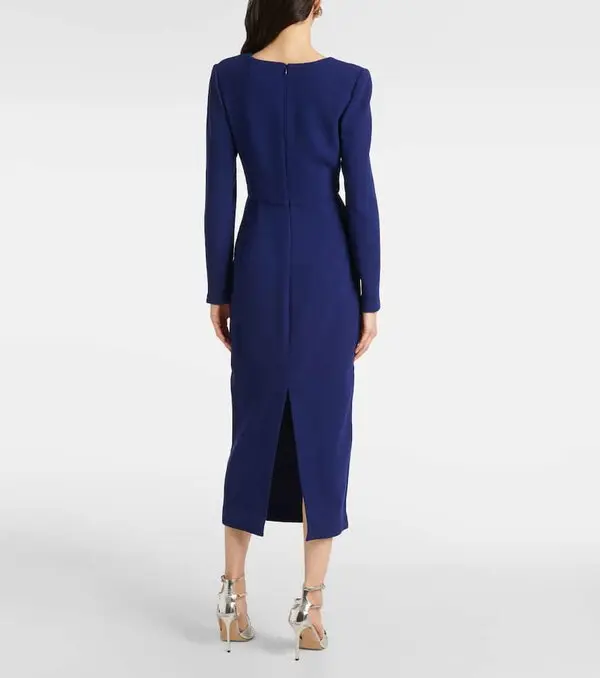 Roland Mouret Wool Crepe Midi Dress