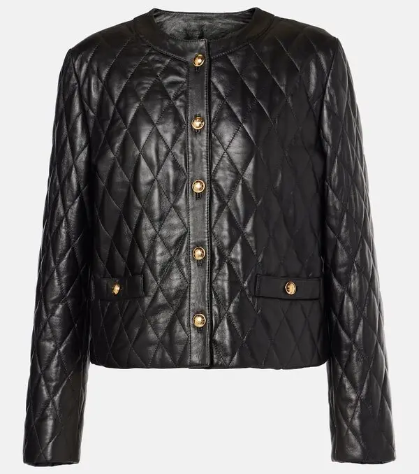 NILI LOTAN Amy Leather Jacket - Black