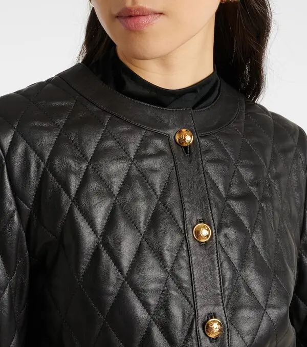 NILI LOTAN Amy Leather Jacket - Black