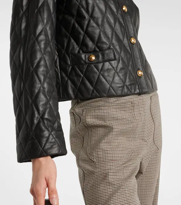 NILI LOTAN Amy Leather Jacket - Black