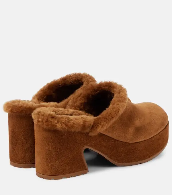 GIANVITO ROSSI Suede Platform Clogs