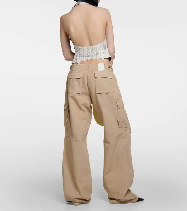 Coperni Adjustable Wide-leg Cargo Pants - Beige