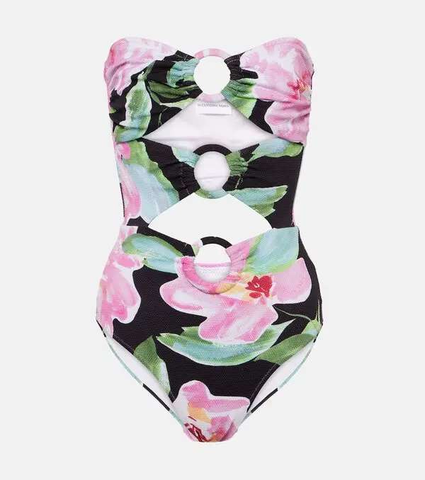 ALEXANDRA MIRO Anya Cutout One Piece Swimsuit - Multicoloured