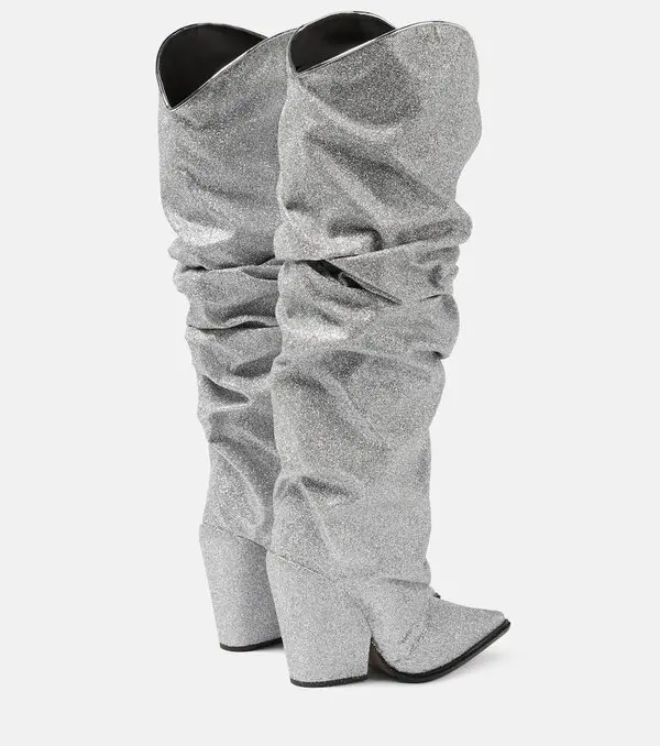 Alexandre Vauthier Glitter Knee-high Boots