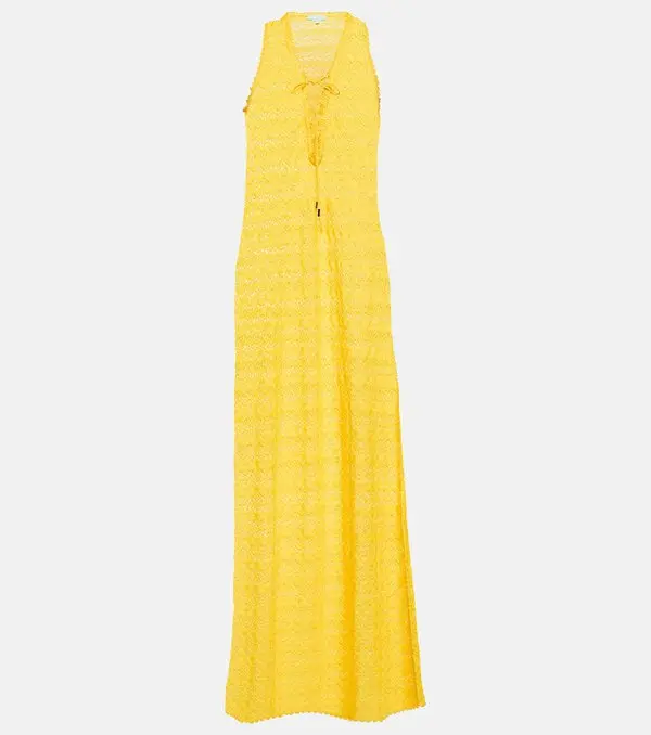 Melissa Odabash Maddie V-neck Maxi Dress - Yellow