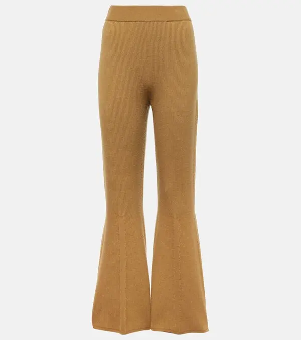 JOSEPH Wool-blend Knit Flared Pants