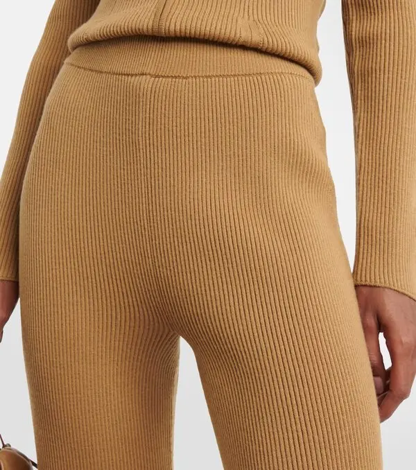 JOSEPH Wool-blend Knit Flared Pants