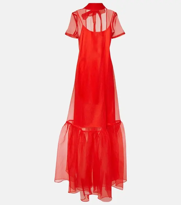 Staud Calluna Ruffled Organza Gown