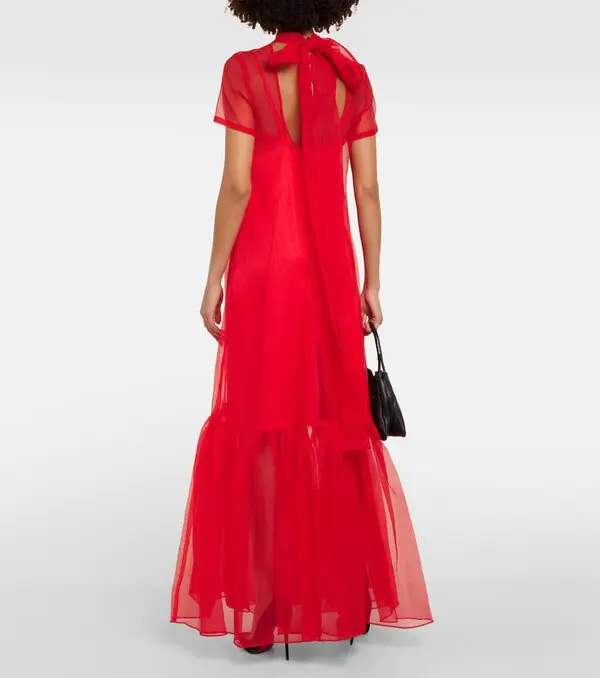 Staud Calluna Ruffled Organza Gown