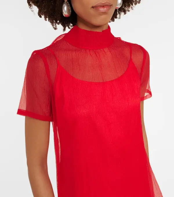 Staud Calluna Ruffled Organza Gown