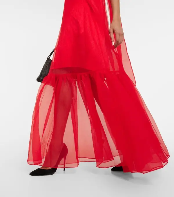 Staud Calluna Ruffled Organza Gown