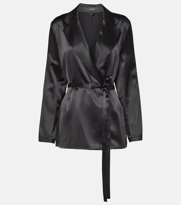 JOSEPH Joubert Silk Satin Jacket - Black