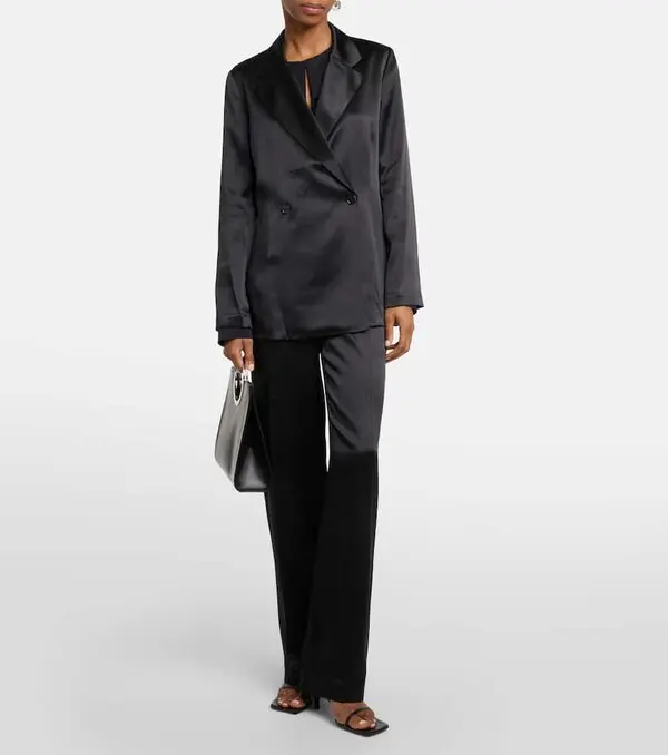 JOSEPH Joubert Silk Satin Jacket - Black