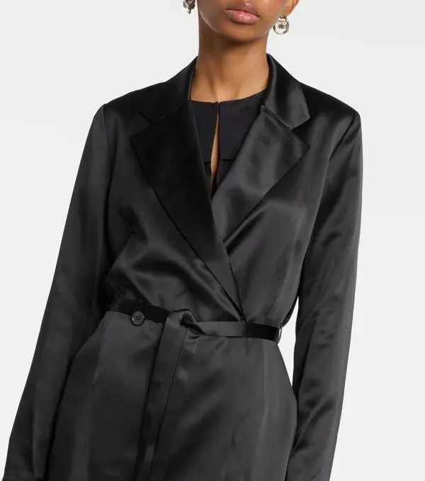 JOSEPH Joubert Silk Satin Jacket - Black