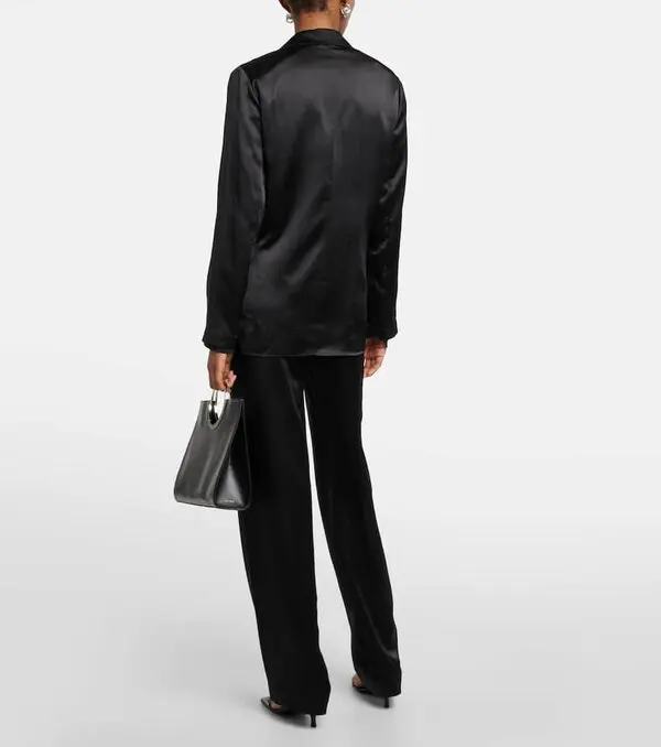 JOSEPH Joubert Silk Satin Jacket - Black