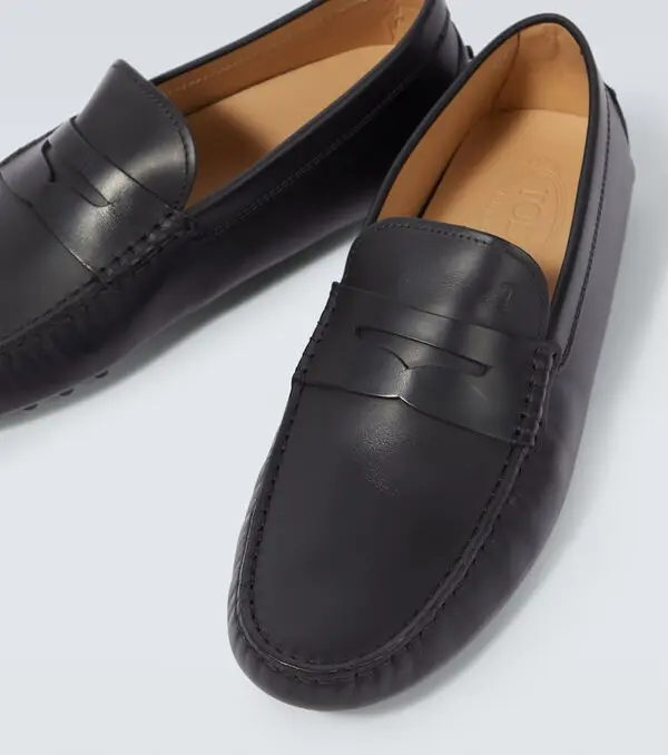 TOD'S Gommino Leather Driving Shoes - Black