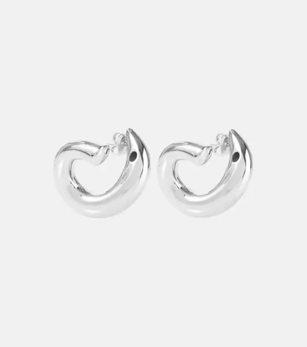 Bottega Veneta Sterling Hoop Earrings - Silver