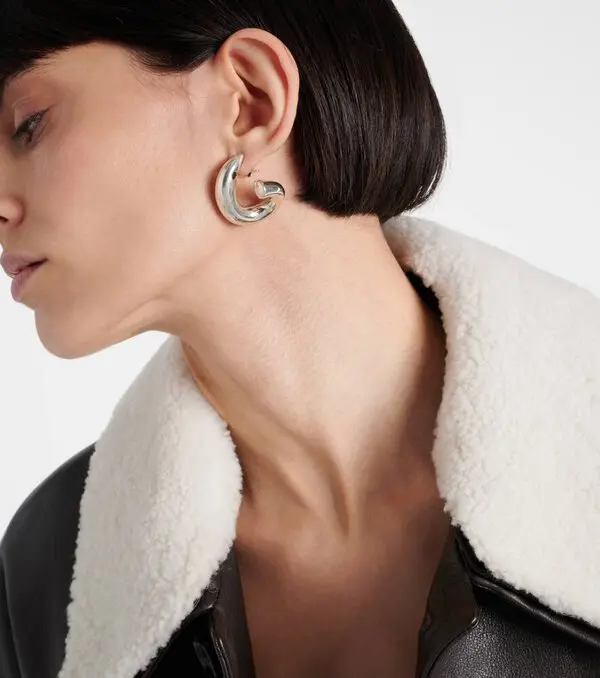 Bottega Veneta Sterling Hoop Earrings