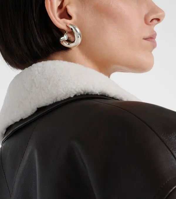 Bottega Veneta Sterling Hoop Earrings