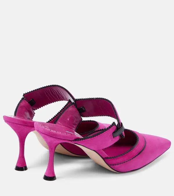 Manolo Blahnik Brontiamusa 70 Suede Mules