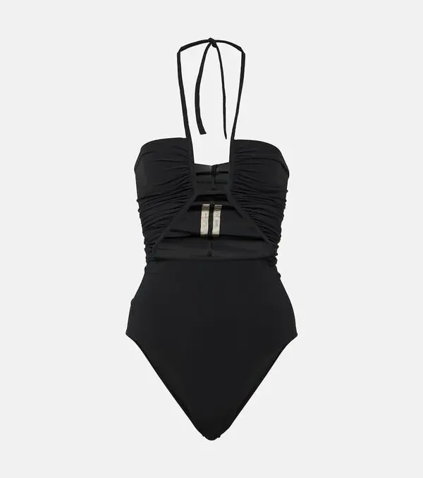 Rick Owens Halterneck Cutout Swimsuit - Black