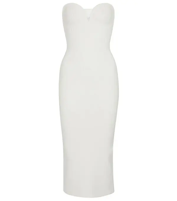 Galvan Thalia Strapless Midi Dress